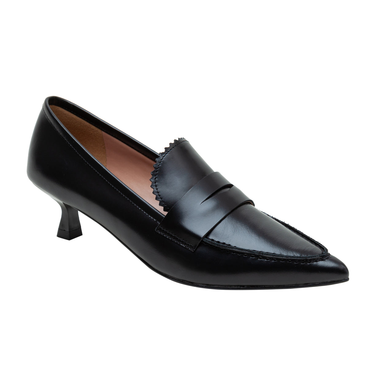 CALLISTO | Kitten Heel Loafer Pumps – LINEA Paolo Shoes